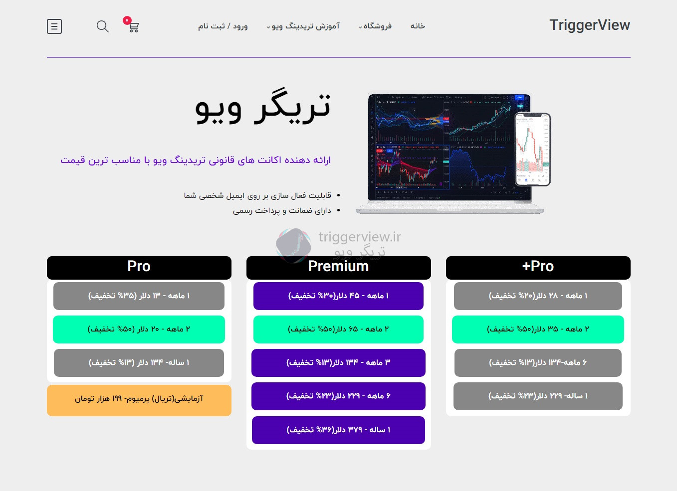 اکانت تریدینگ ویو - TriggerView